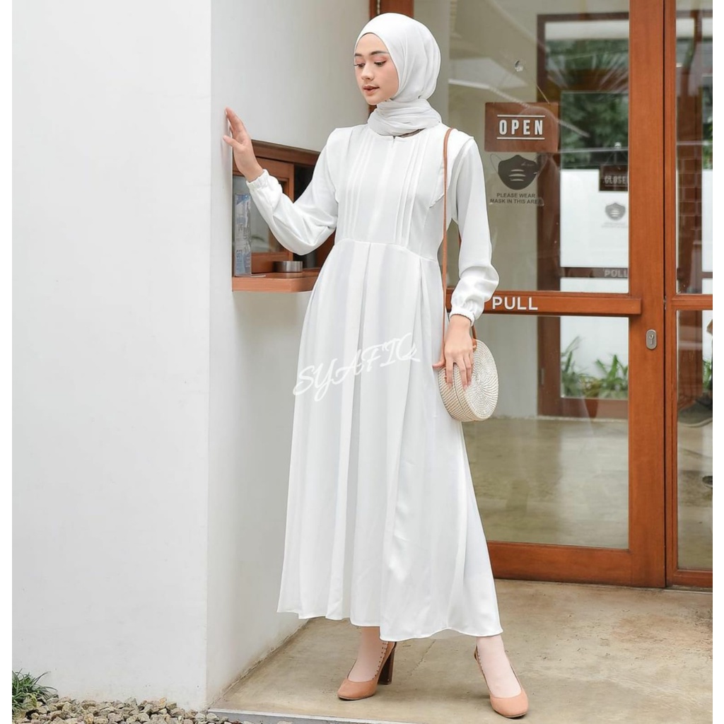 Jual Gamis Putih Wanita Kekinian Mewah Elegan Long Dress Untuk ...