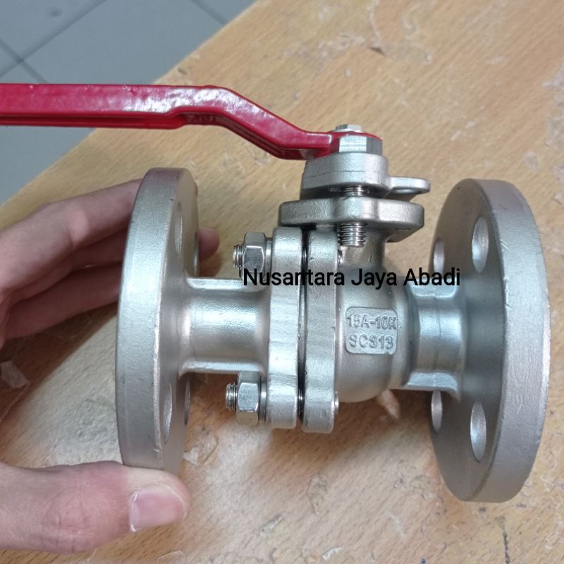 Jual Ball Valve Stop Kran Flange Stainless 304 JIS 10K 1/2 " inchi DN 15 | Shopee Indonesia
