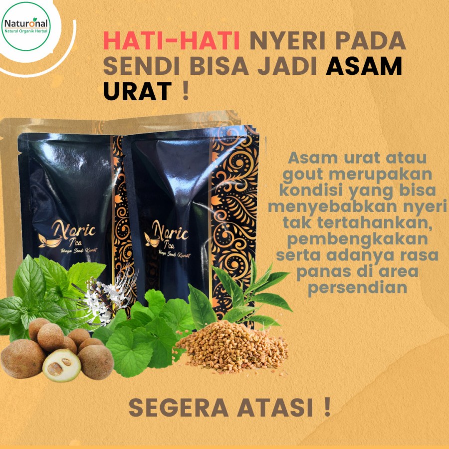 Jual noric tea minuman herbal obat asam urat nyeri sendi dari naturonal ...