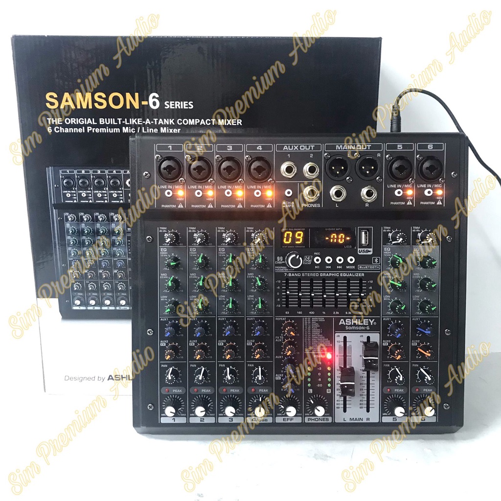 Jual Mixer Audio Ashley Samson 8 Samson 6 & Samson 4 Original Bluetooth ...