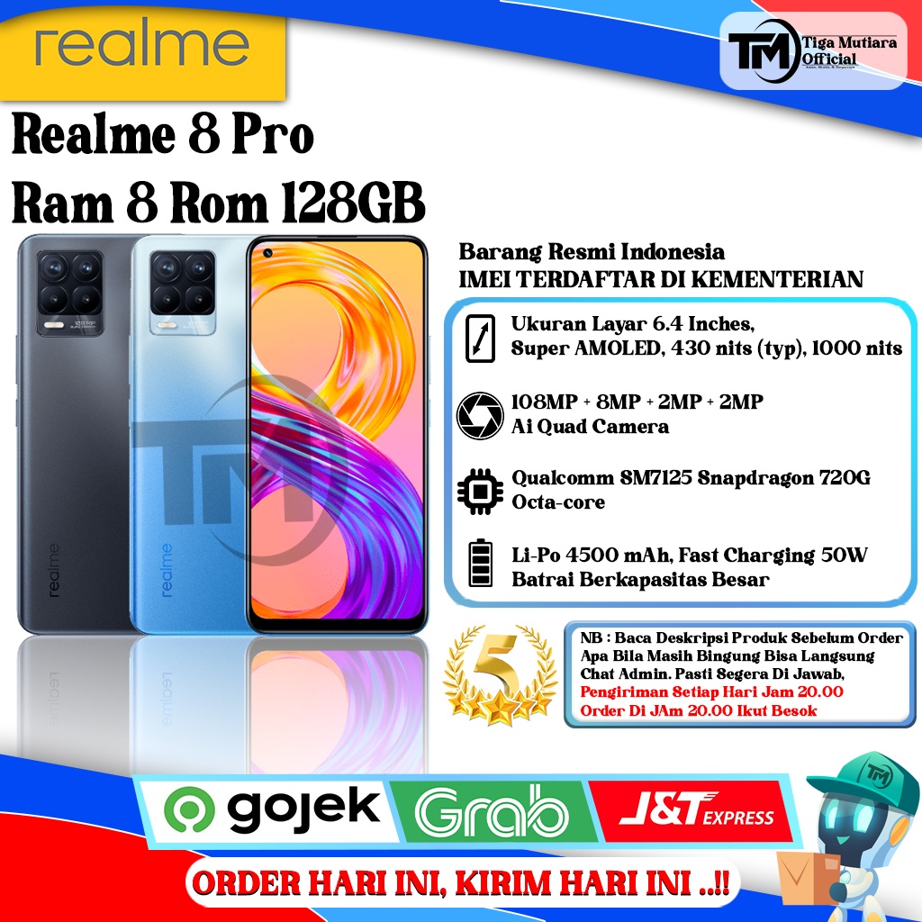 Jual Realme 8 Pro Ram 8 Rom128GB Segel Original & Bergaransi Resmi ...