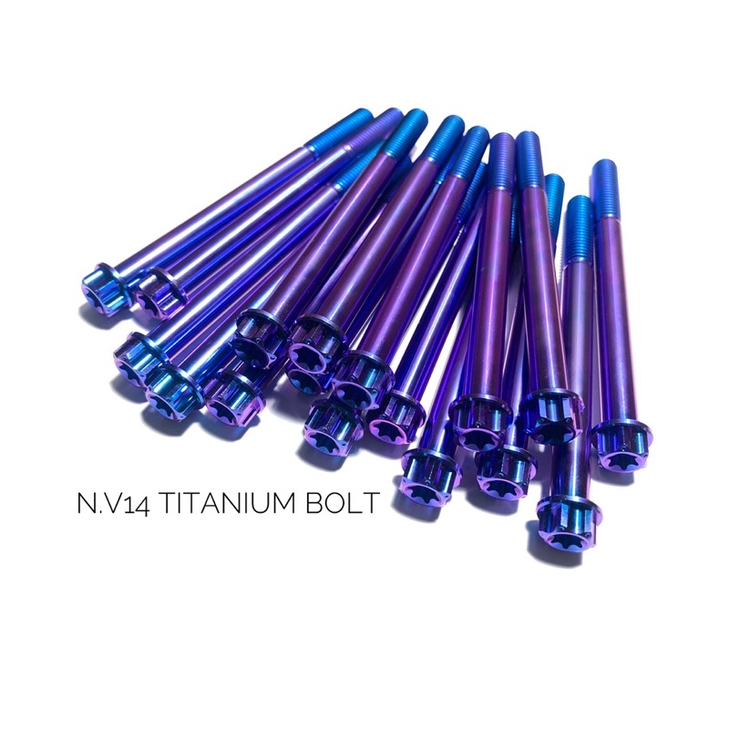 Jual baut titanium m8x100 baut drat 12 panjang 10cm 10 cm original titanium grade 5 gr5 gr 5 ...