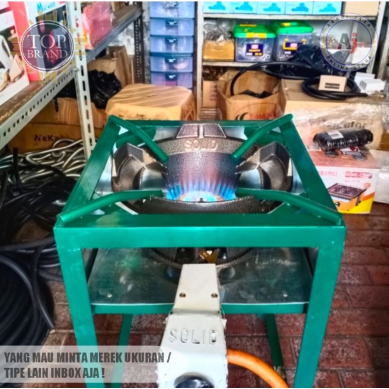 Jual kompor solid otomatis high pressure plus kaki 40x40 selang ...
