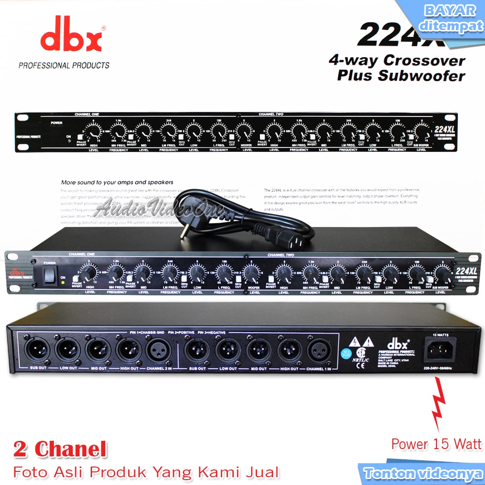 Jual Crossover dbx 224XL 4 Way Stereo Plus Subwoofer Crosofer 2 Chanel 224 XL | Shopee Indonesia