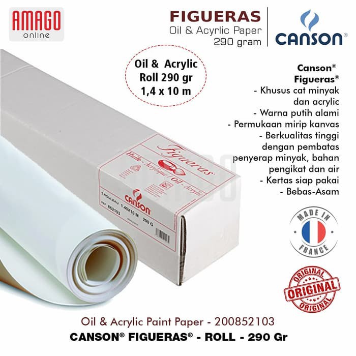 Jual CANSON Figueras - Paper For Oil and Acrylic Paint - Roll - 290G ...