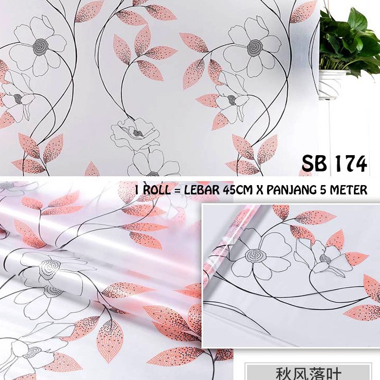 Jual SUNBLAST KACA STIKER KACA SB 174 MOTIF BUNGA UK 45CM X 5METER STIKER KACA WALLPAPER KACA ...