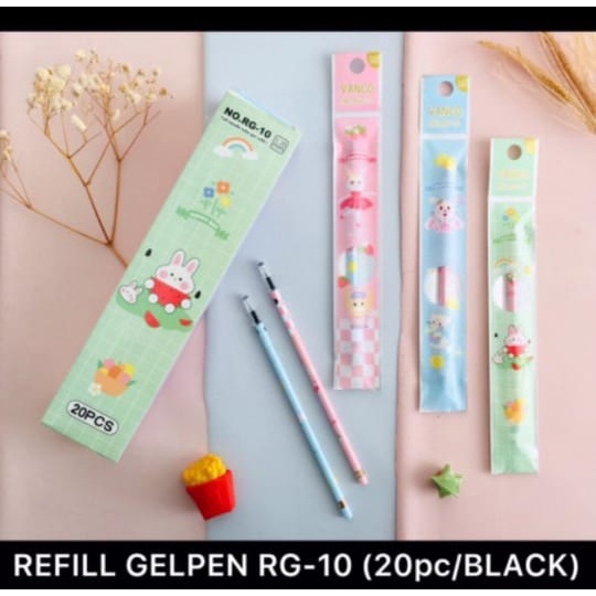 Jual Isi Ulang Pulpen isi 20pcs / Isi reffil Pulpen Gel 1 pak 20 pcs ...