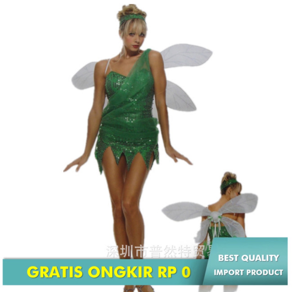 Jual Kostum Cosplay Halloween Forest Hijau Elf Flower Peri Putri ...