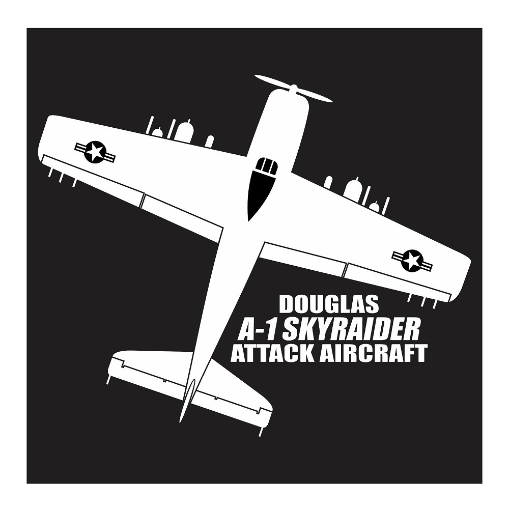 Jual Douglas A-1 Skyraider Attack Aircraft, Cutting Sticker | Shopee ...