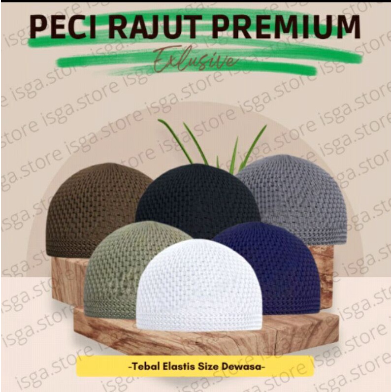 Jual Peci Rajut Premium / Peci Haji /Kopia Rajut | Shopee Indonesia