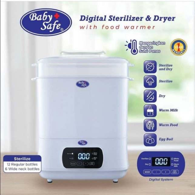 Jual BABY SAFE STERIL BOTOL MULTI ELEC STERILIZER AND DRYER STE01/ ALAT STERIL BOTOL SUSU DAN ...