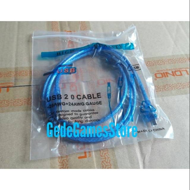 Jual KABEL CAS/CHARGER STIK PS3 Biru | Shopee Indonesia