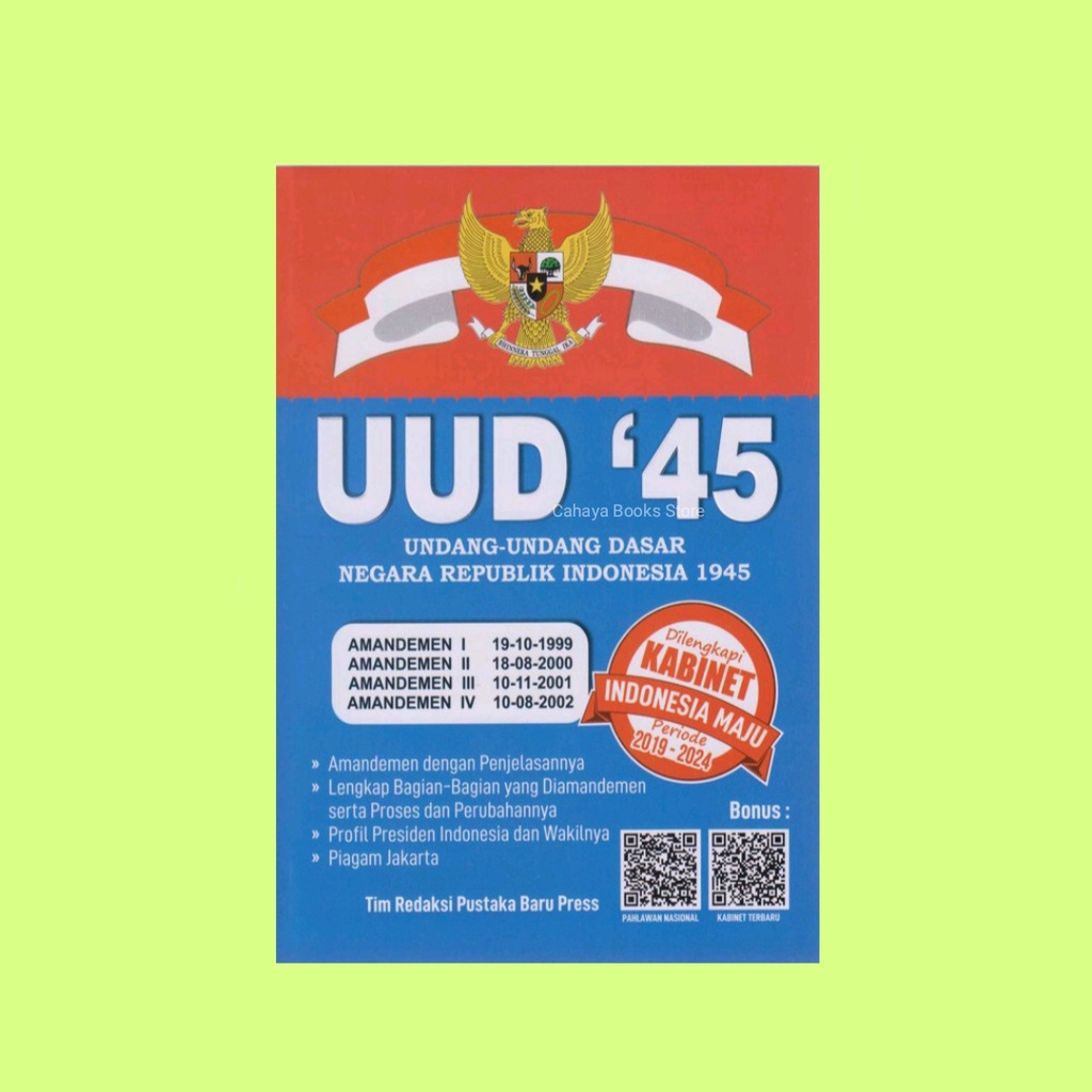 Jual Buku UUD ' 45 Kabinet Indonesia Maju Periode 2019-2024 | Shopee ...