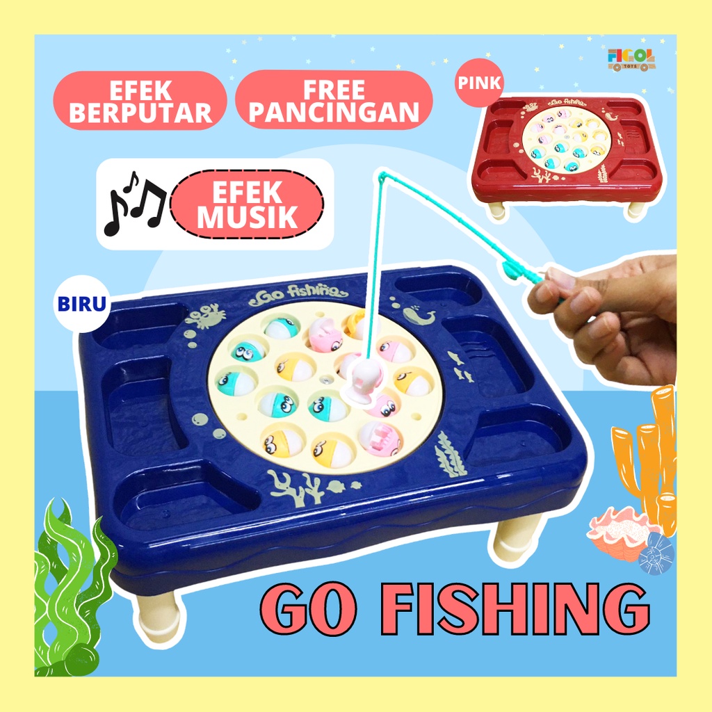 Jual Mainan Pancing-pancingan Ikan Fishing Games Musik Free Alat ...