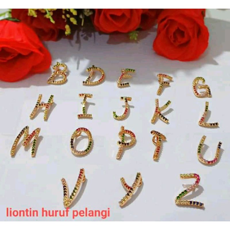Jual Liontin Pelangi Inisial Huruf A-Z (COD) | Shopee Indonesia