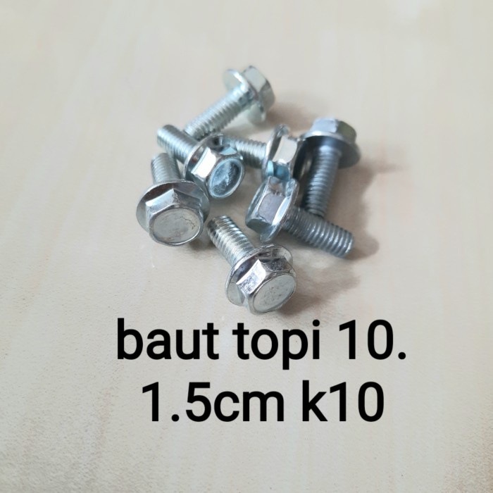 Jual Baut Topi/Baut Flange 10/6x15 | Shopee Indonesia