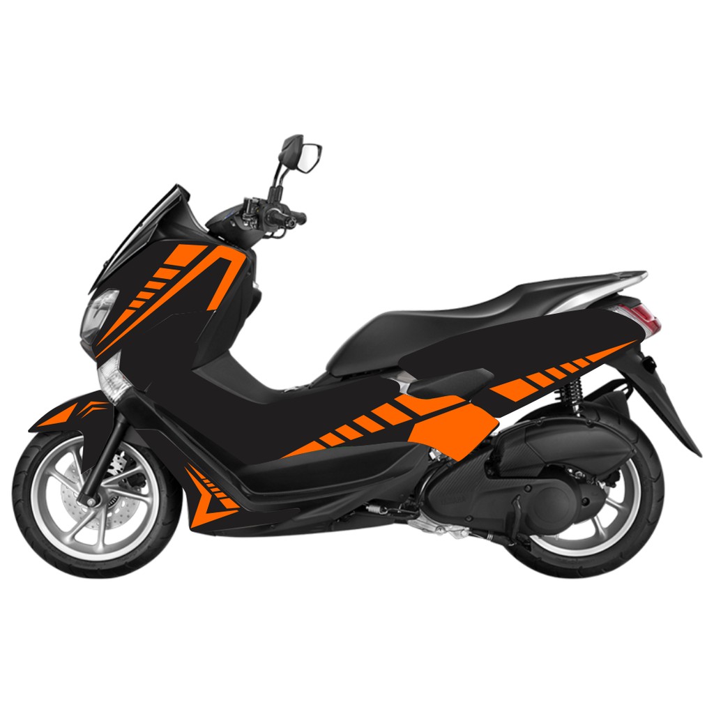 Jual decal nmax hitam grafis oranye full body | Shopee Indonesia