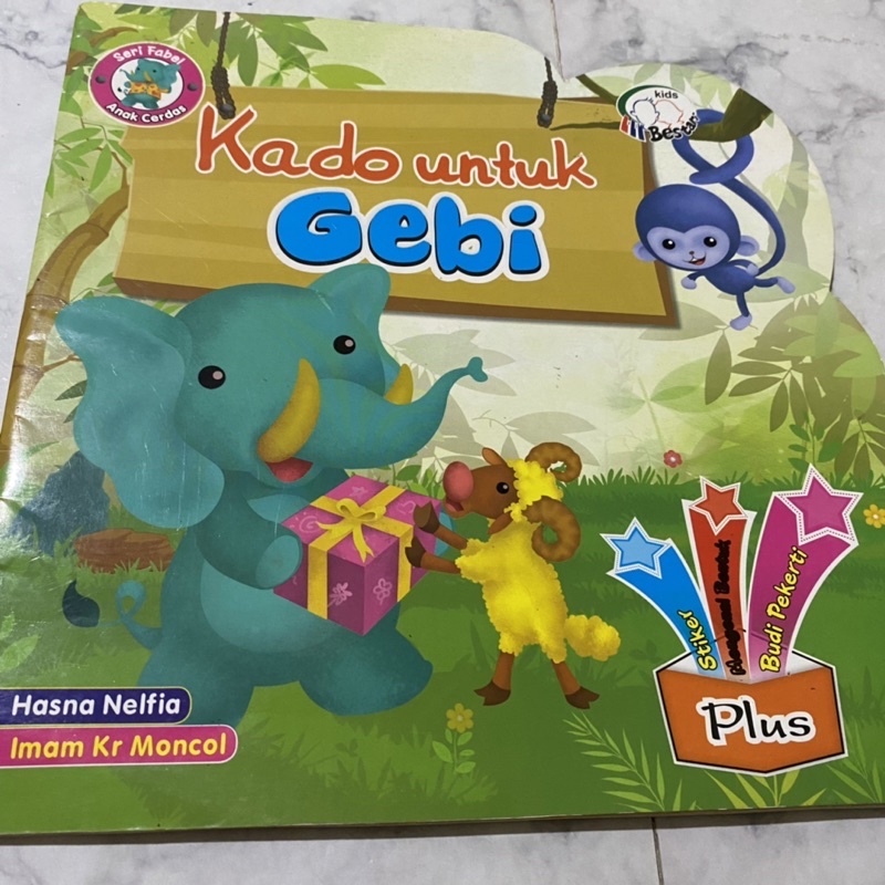 Jual Kado untuk Gebi cerita seru para binatang fabel hewan plus aktivitas dan sticker buku ...
