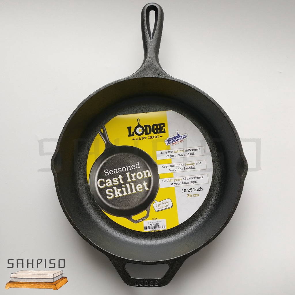 Jual Lodge Cast Iron Skillet 10.25 Inch frying pan panci USA fry 26 cm ...