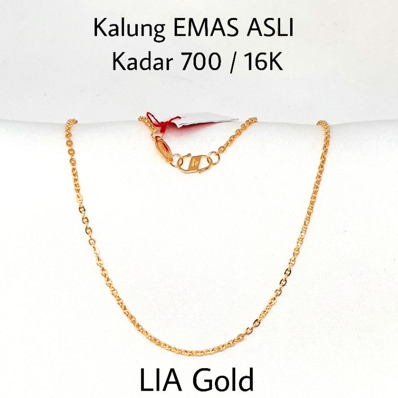 Jual Kalung Rantai EMAS 700 / 16K ( TOKO MAS LIA GOLD BEKASI ) | Shopee ...