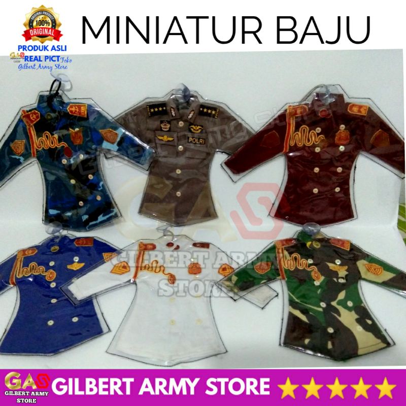 Jual GILBERT ARMY STORE Miniatur Baju Polisi Akmil Akpol Loreng Tni Au ...