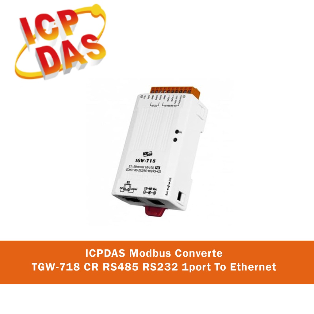 Jual ICPDAS Modbus Converter type TGW-718 CR RS485 RS232 1port To Ethernet | Shopee Indonesia