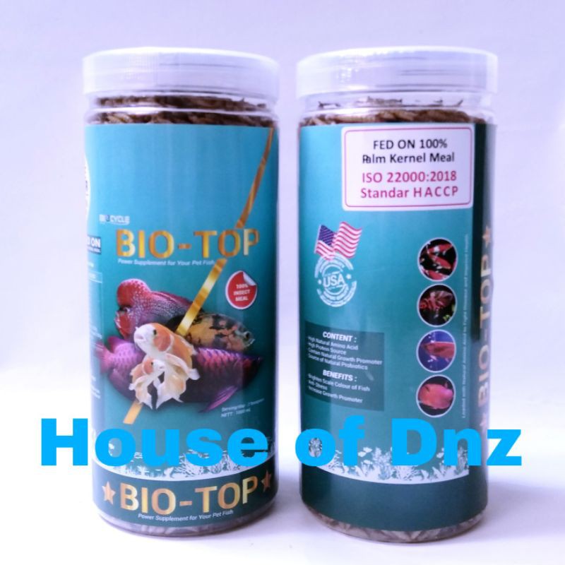 Jual Bio Top Larva Kering Makanan Ikan Arwana Koi Louhan Pakan Oscar ...