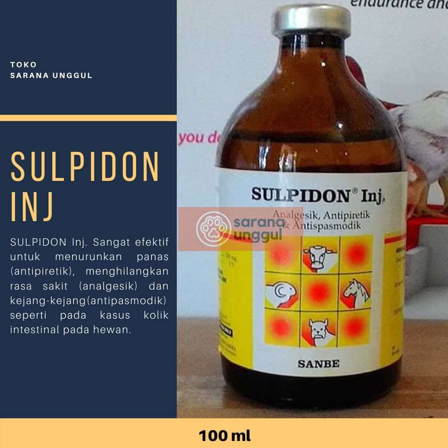 Jual SULPIDON Inj 50 ml & 100 ml Obat Demam dan Pereda Sakit Hewan ...