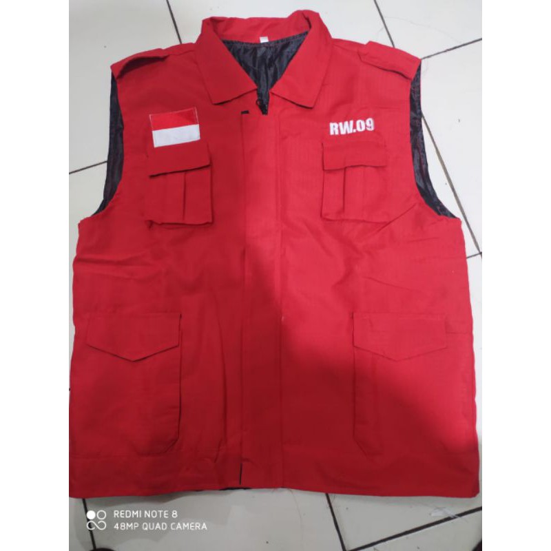 Jual rompi rw#rompi bordir#rompi logo bendera | Shopee Indonesia