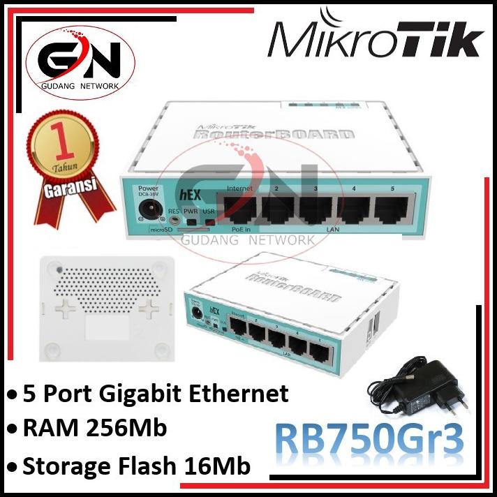 Jual Mikrotik Rb750Gr3 (Hex)/ Router Mikrotik Rb750 Gr3 Hex/ Rb 750Gr3 ...