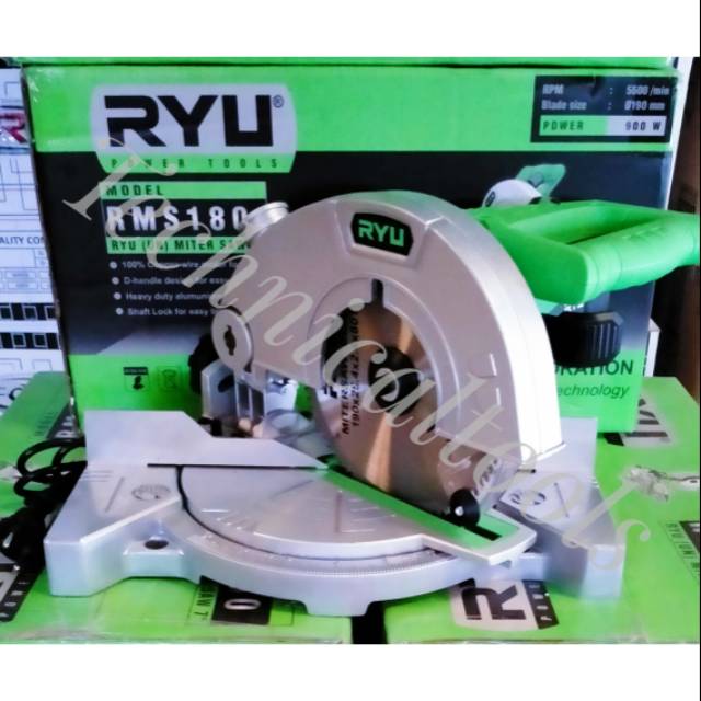 Jual RYU MITER SAW 7" RMS 180 / MESIN POTONG ALMUNIUM , KAYU | Shopee ...