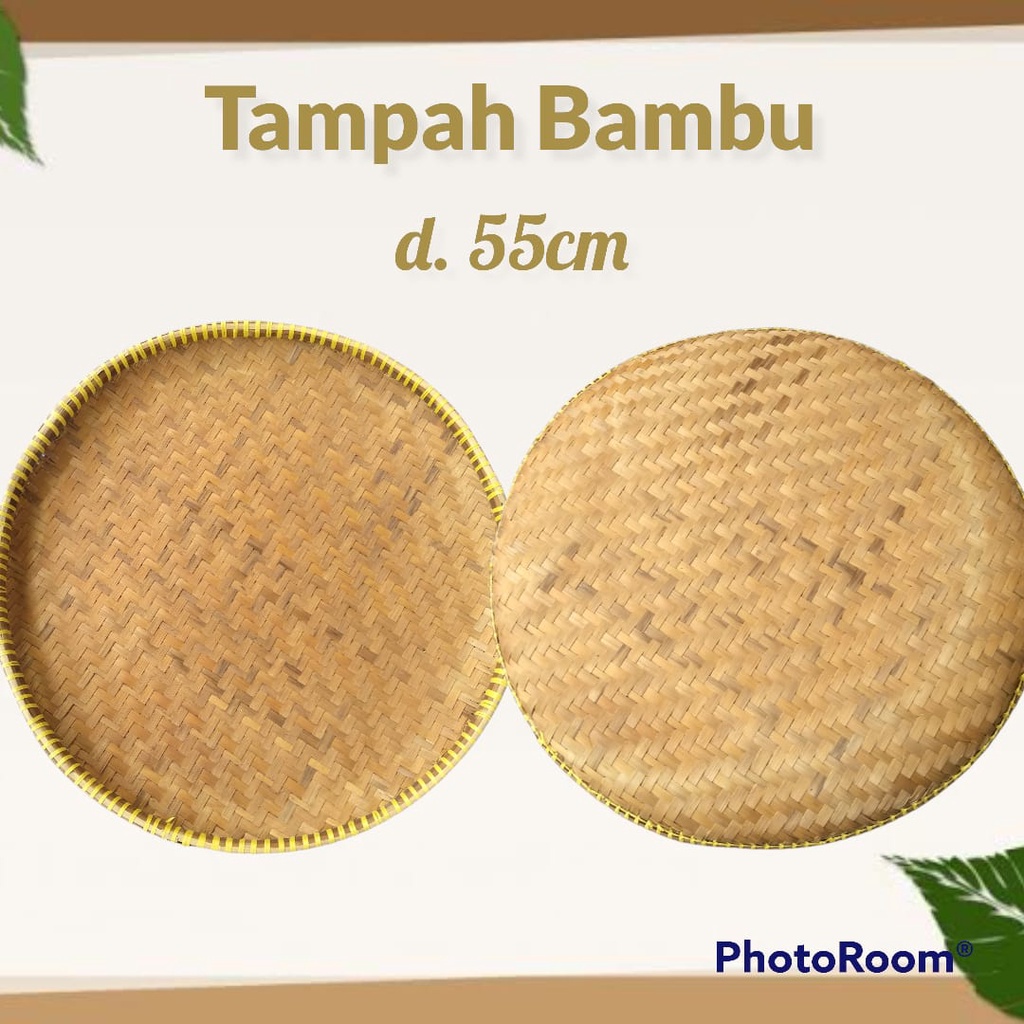 Jual Tampah Bambu 55cm Nampah Anyaman Bambu | Shopee Indonesia