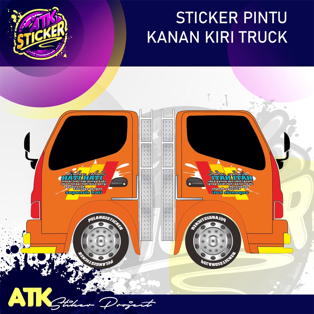 Jual Stiker Pintu Truck Sticker Pintu Truck Kanan Kiri Bahan Mix Nyala ...