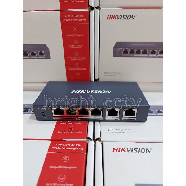 Jual SWITCH HUB POE HIKVISION 4 Port + 2 Uplink DS-3E0106P-E/M | Shopee Indonesia