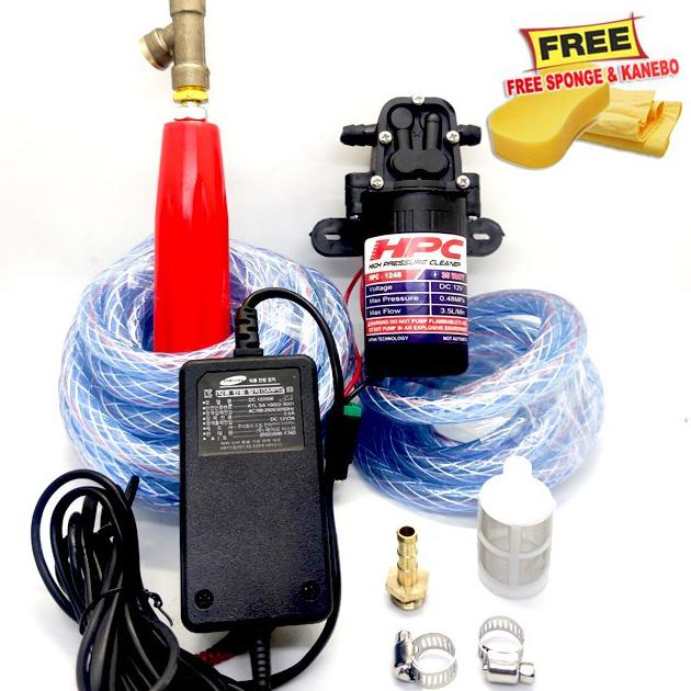 Jual Paket Hemat Pompa Air DC 12V High Pressure Cleaner Alat Cuci Motor ...