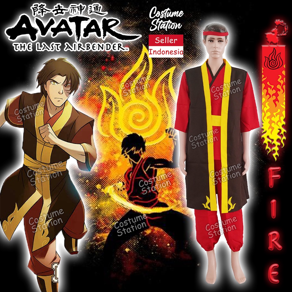 Jual Kostum Prince Zuko Avatar The Last Airbender / Costume Fire Bender ...