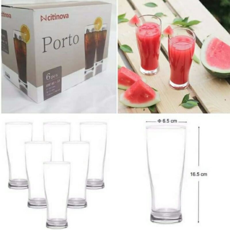 Jual Gelas Porto/Gelas Jus 6 Pcs | Shopee Indonesia