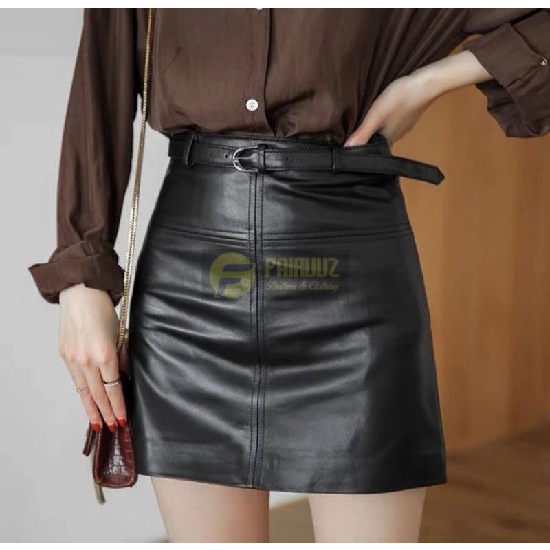 Jual Rok Mini Klasik Shape Skirt Model Rok Pendek Wanita Mini Kulit PU ...