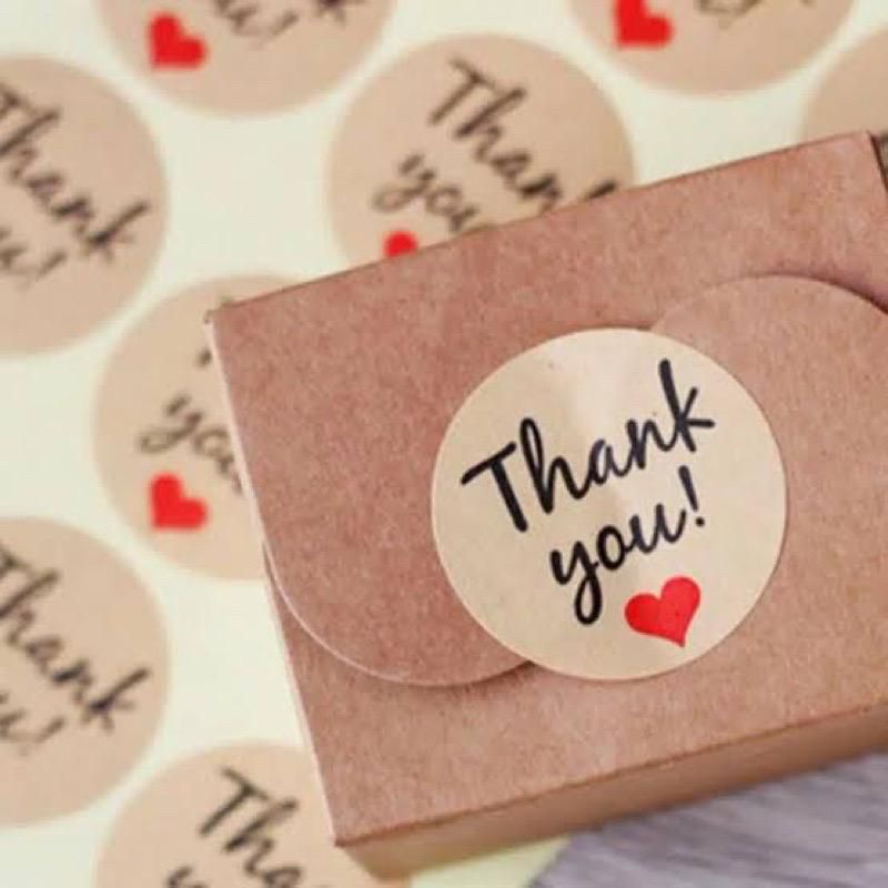 Jual Paket 670pcs - STIKER THANK YOU / TERIMA KASIH Murah Cutting Bulat ...