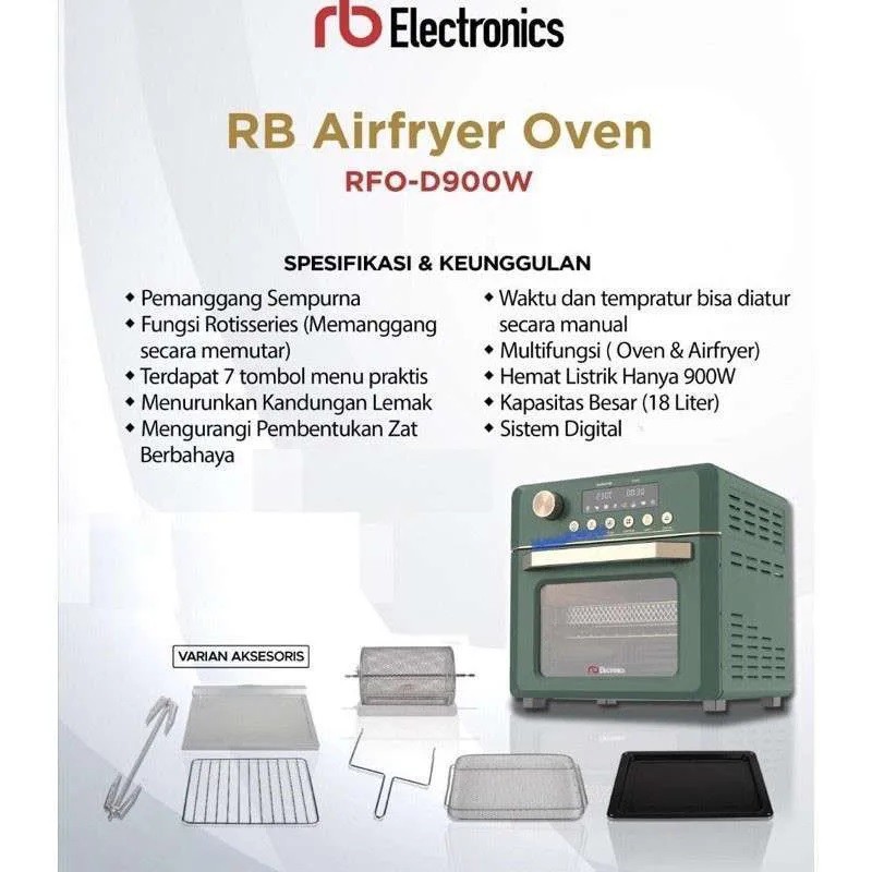 Jual RB RFO-D900W Air Fryer Oven Multi Fungsi - Digital | Shopee Indonesia