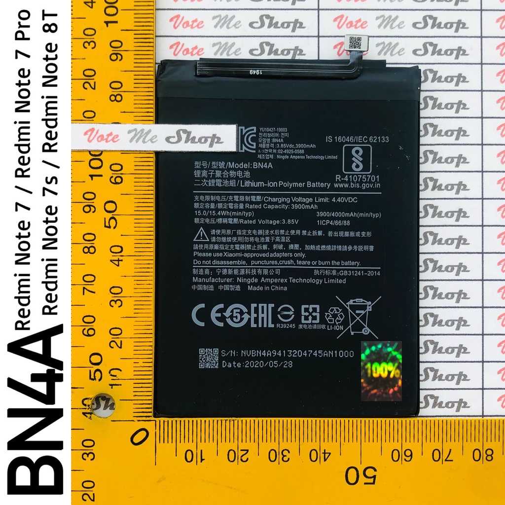 Jual Baterai Batre REDMI NOTE 7 / NOTE 7 PRO / NOTE 7S Bat BN4A Battery ...