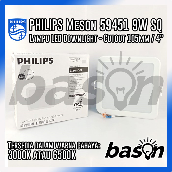 Jual PHILIPS Meson Square 59451 9W 4" D105 Gen 3 - LED Downlight Kotak ...