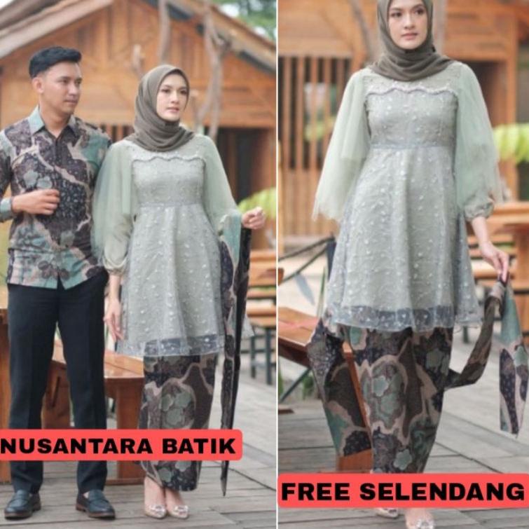 Jual Batik Couple Kebaya Modern Kebaya Tunangan Lamaran Baju Wisuda ...