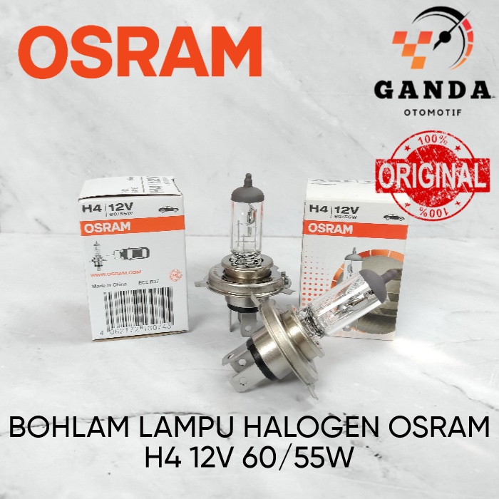 Jual LAMPU HALOGEN OSRAM H4 12V 60/55W LAMPU UTAMA MOBIL / MOTOR ORIGINAL | Shopee Indonesia