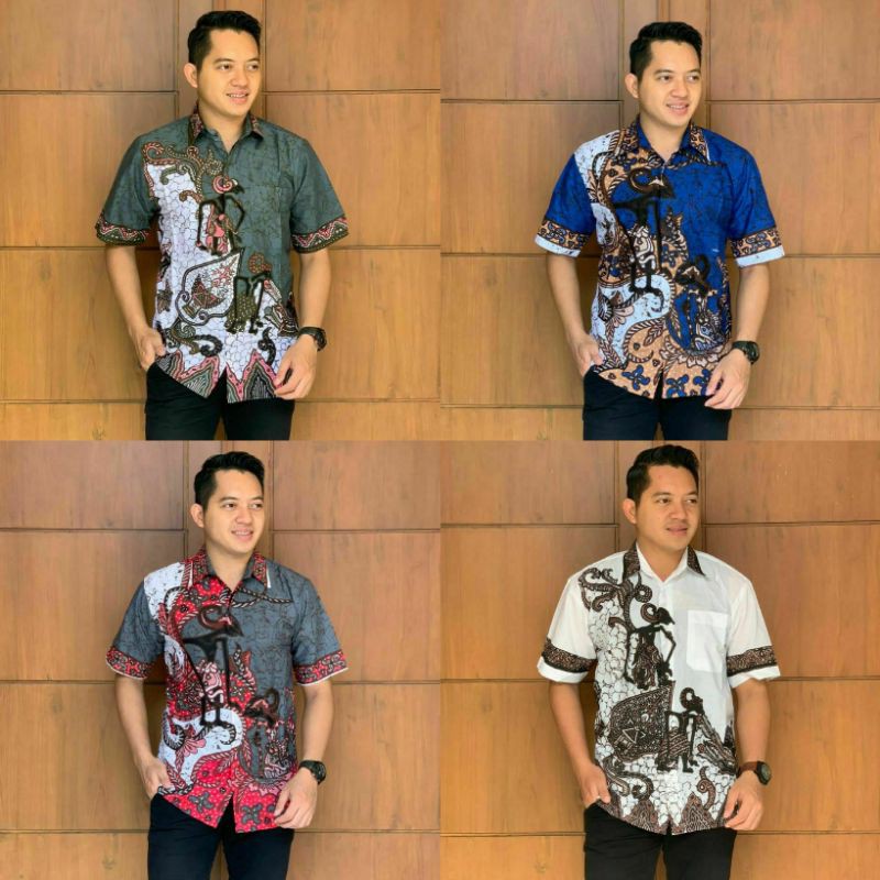 Jual Hem batik motif wayang / Batik modern | Shopee Indonesia