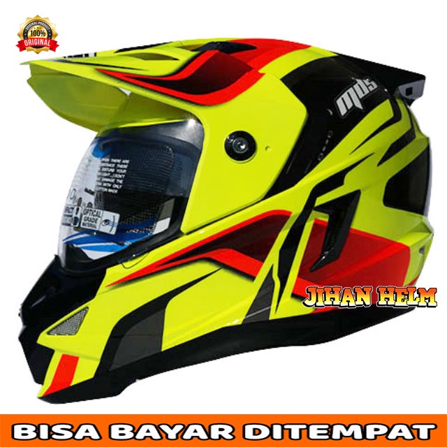 Jual HELM MDS / HELM MDS FULL FACE SUPER PRO #2 SUPER FLOU YELLOW FLOU ...