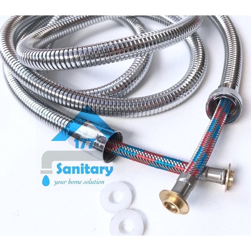 Jual Selang Shower Fleksibel Stainless 200cm -2 Meter FL9- Selang Shower Mandi Toilet 200 Cm ...