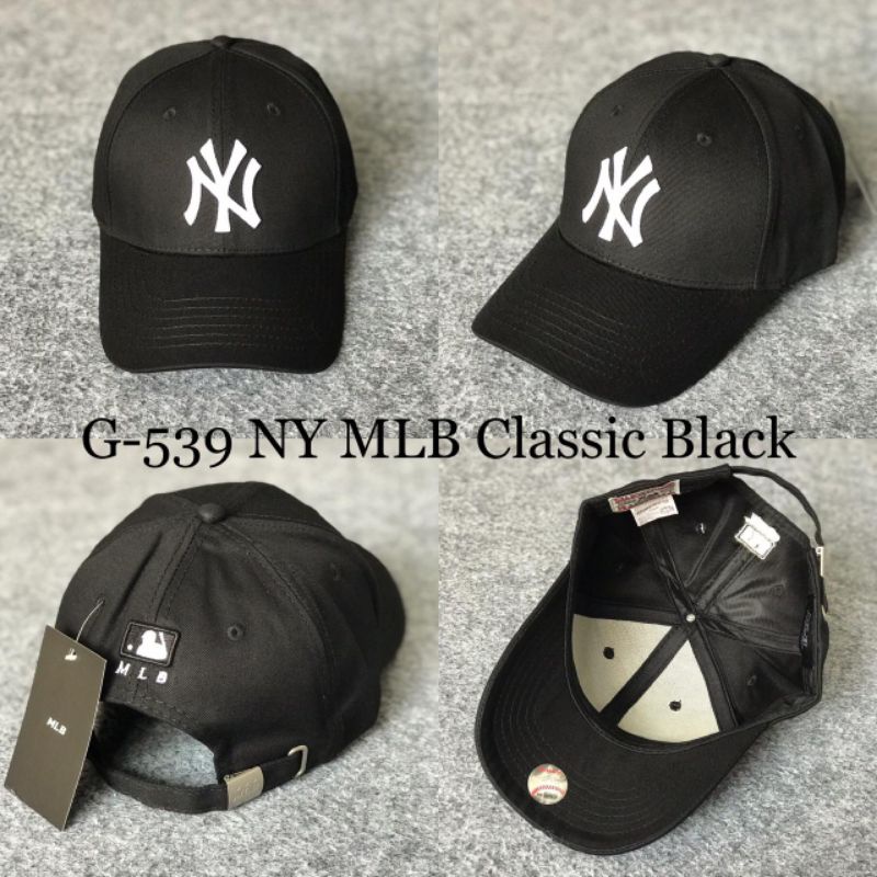 Jual Topi Baseball Caps NY MLB Classic Black Edition | Shopee Indonesia