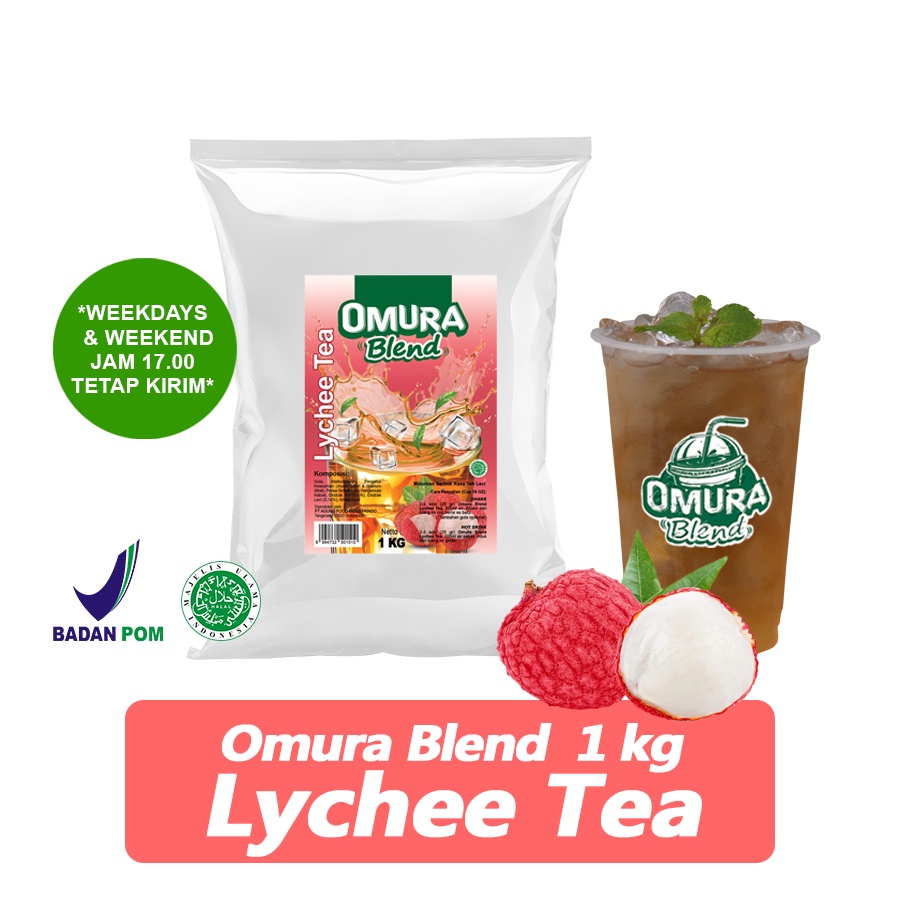 Jual OMURA Blend Bubuk Minuman Rasa Lychee Tea / Teh Leci Powder Drink ...
