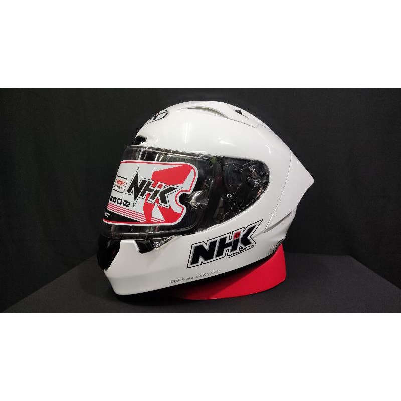 Jual helm nhk gpr tech street white | Shopee Indonesia